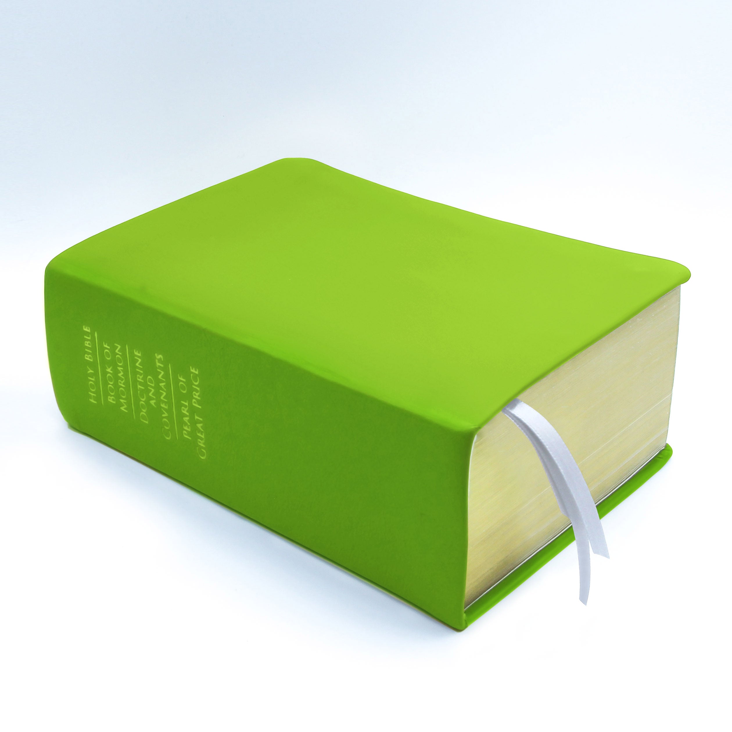 Basic Quad Lime Colored LDS Scriptures | Customizable