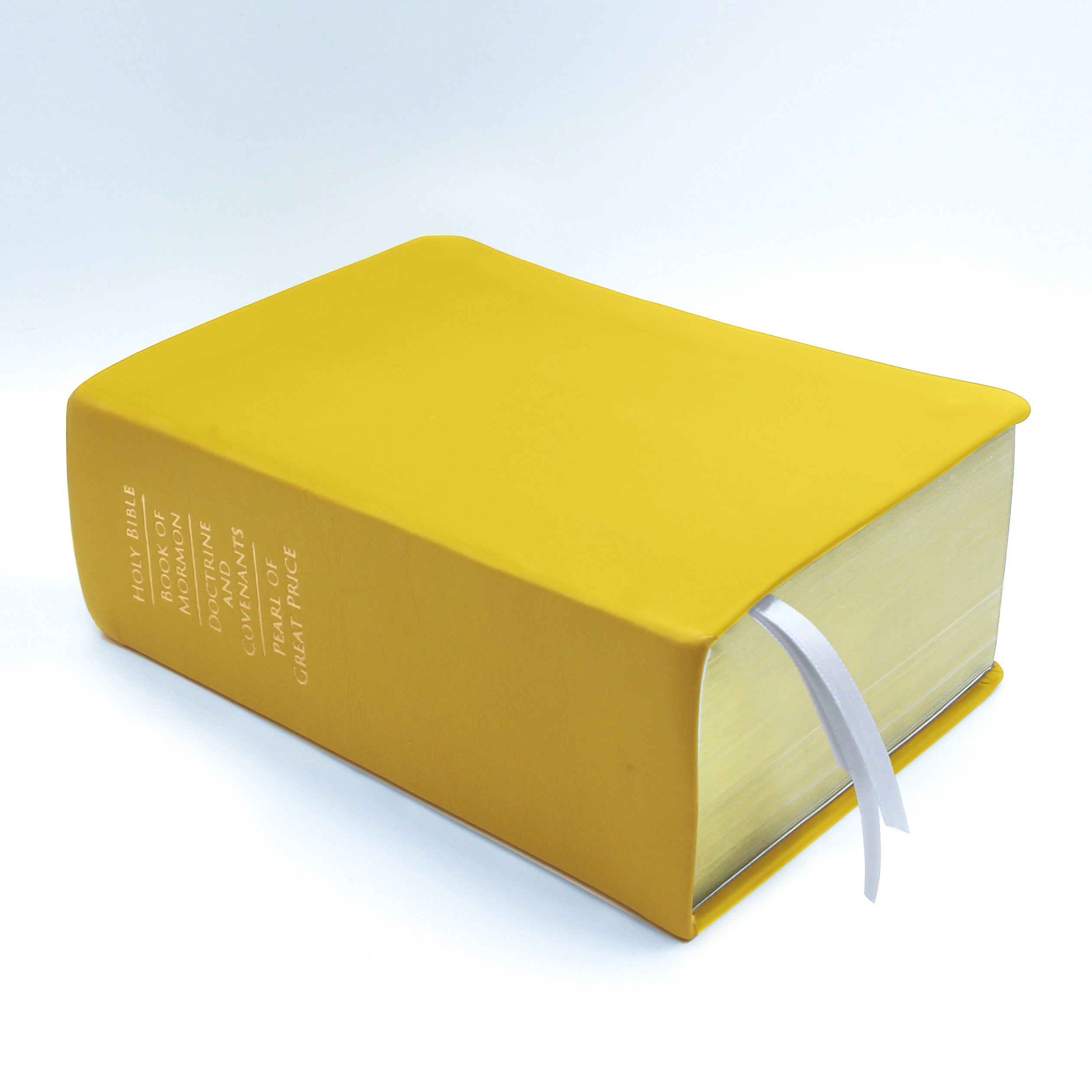 Basic LDS Scriptures Quad | Yellow | Personalized Name
